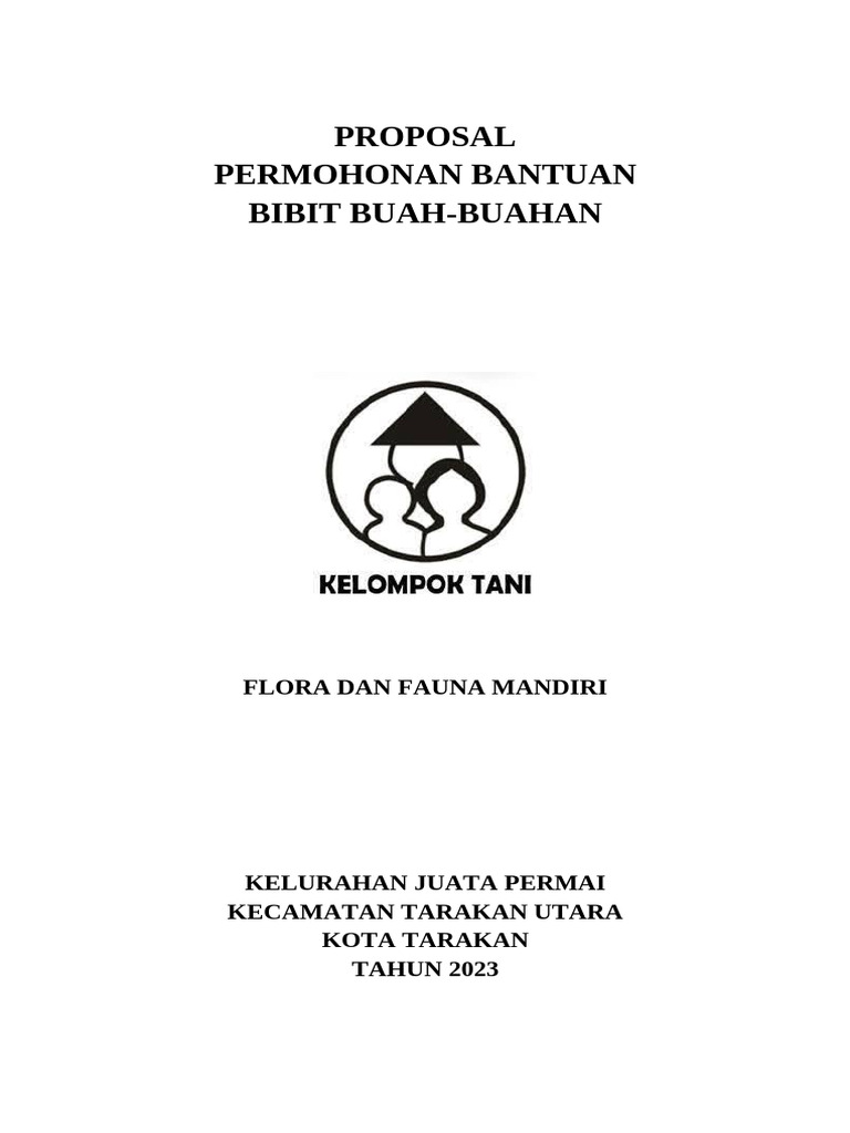 Proposal Bibit Buah Poktan FFM | PDF