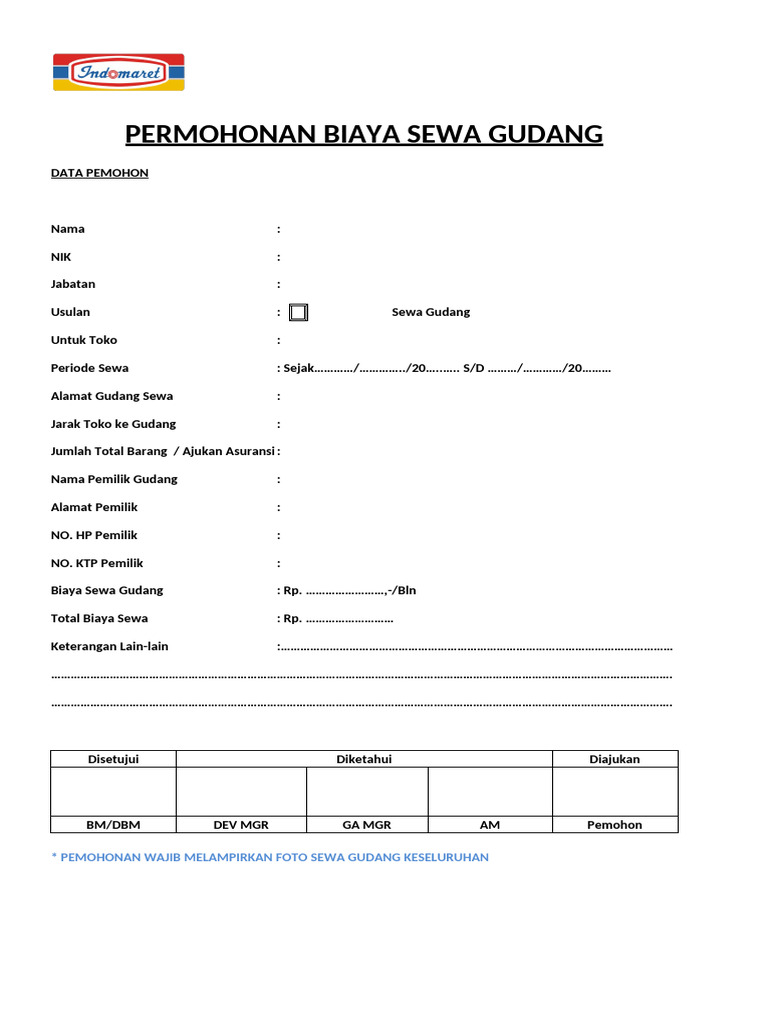 Format Sewa Gudang | PDF