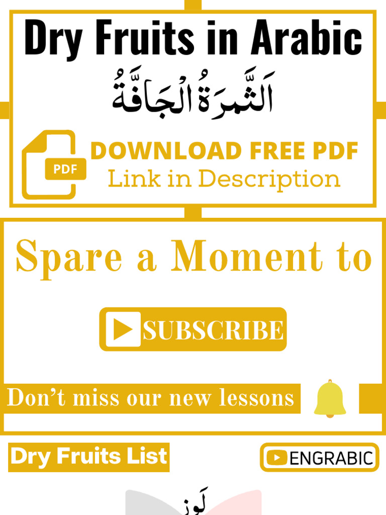 Arabic Names for Dry Fruits List | PDF