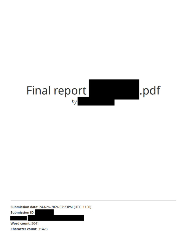 Sample 1 Final Report Redacted | PDF | Analysis | Argument