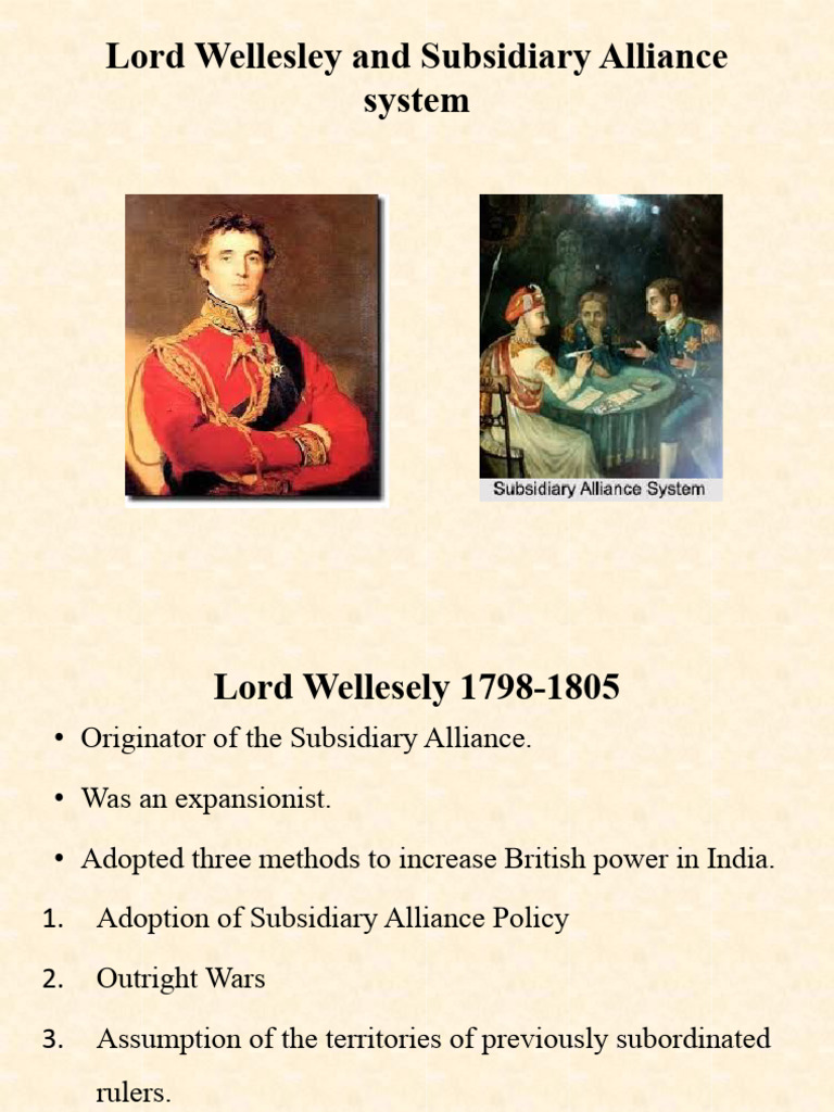 Lord Wellesly and Subsisdiary Alliance.pptx | PDF