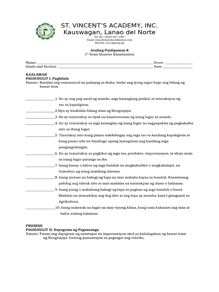 Arpan 8 1st Semi Exam 2024-2025 | PDF