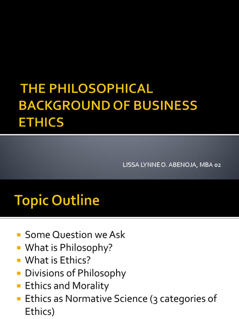 Philosophical Background | PDF | Id | Morality
