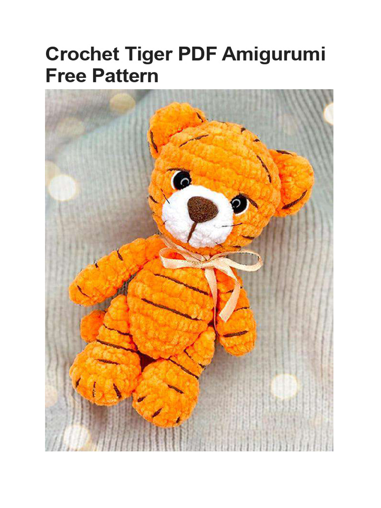 Free Crochet Tiger Amigurumi Pattern | PDF