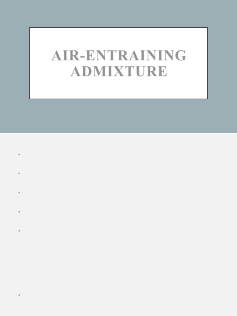 Air Entraining Admixture-Shanila | PDF | Concrete | Composite Material