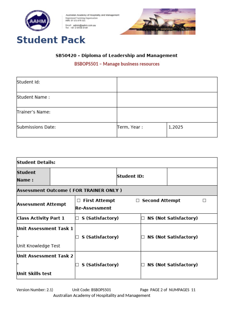 BSBOPS501 Student Assessment Task | PDF | Plagiarism | Learning