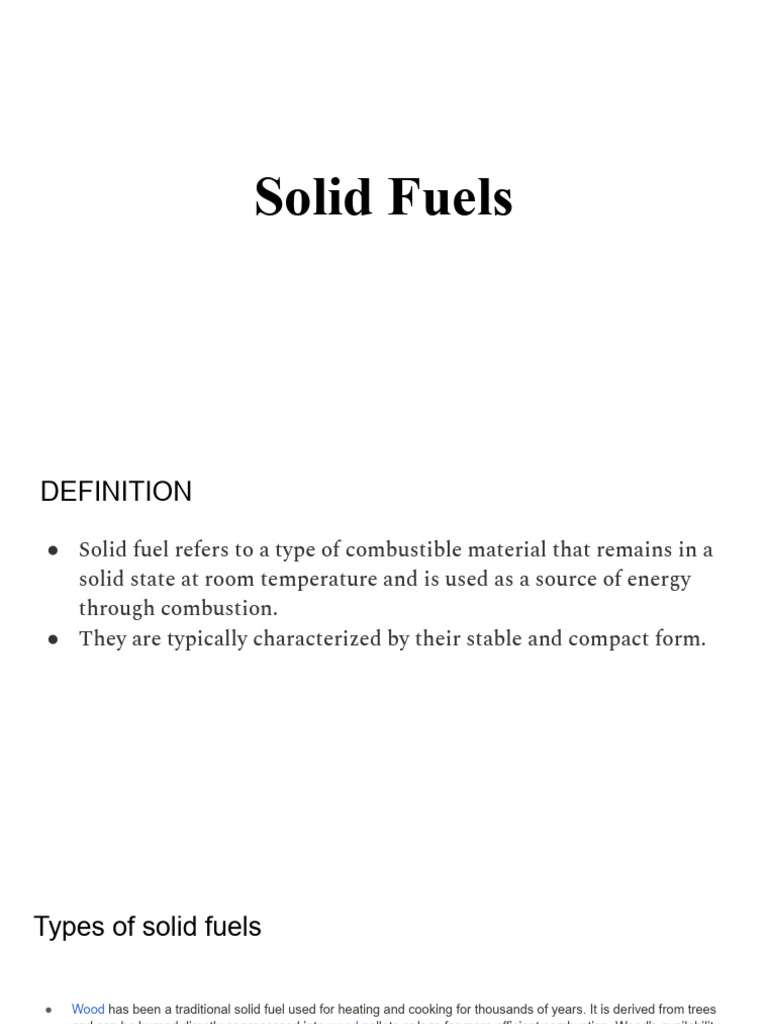 Solid Fuels | PDF