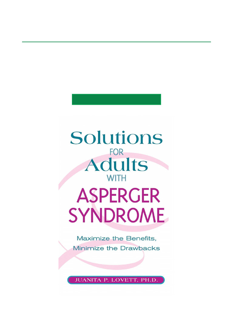 Solutions For Adults With Asperger's Syndrome Maximizing The Benefits ...