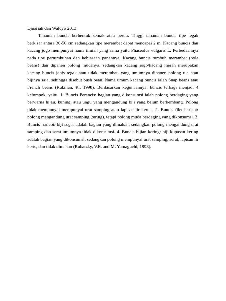 Akar Kecambah Tanaman Buncis | PDF