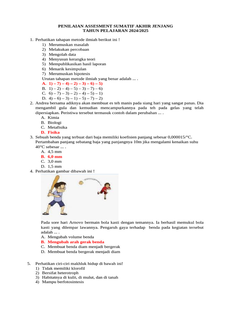 SOAL ASAJ Pembetulan 2025 | PDF