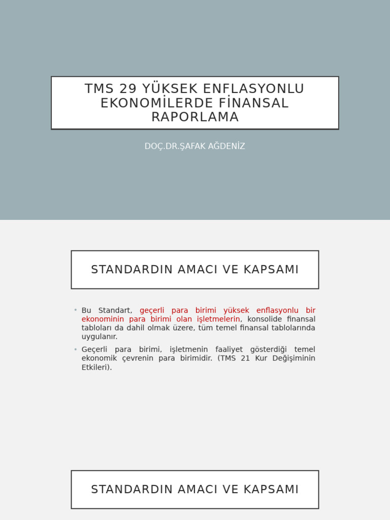 11.TMS 29 Yüksek Enflasyonlu | PDF