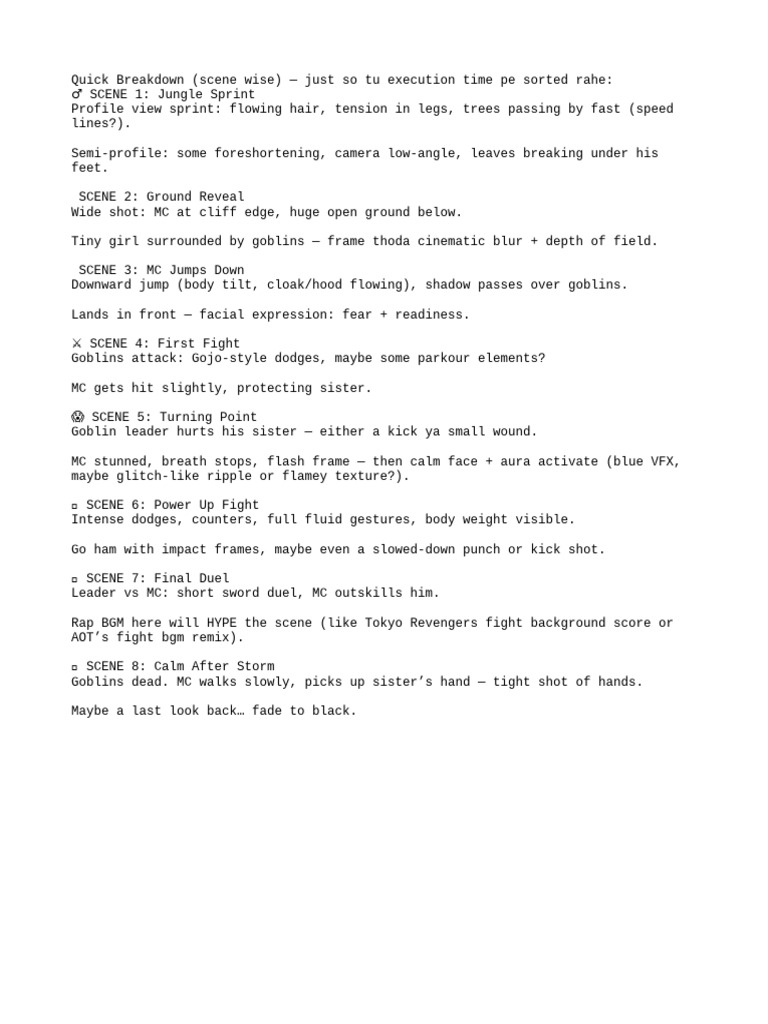 Goblin Fight Scene Breakdown | PDF