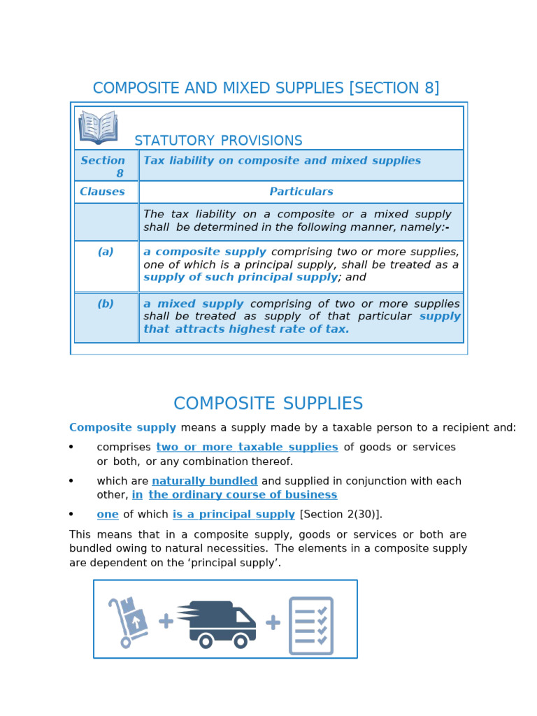 Composite and Mixed Supplies | PDF | Taxes