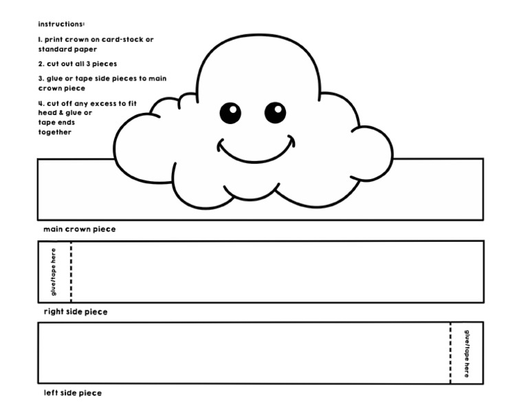 Cloud Crown Coloring | PDF