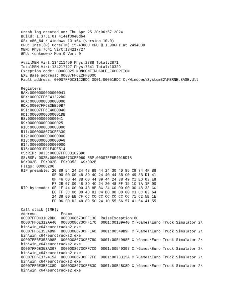 Game Crash | PDF | System Software | Computer Libraries