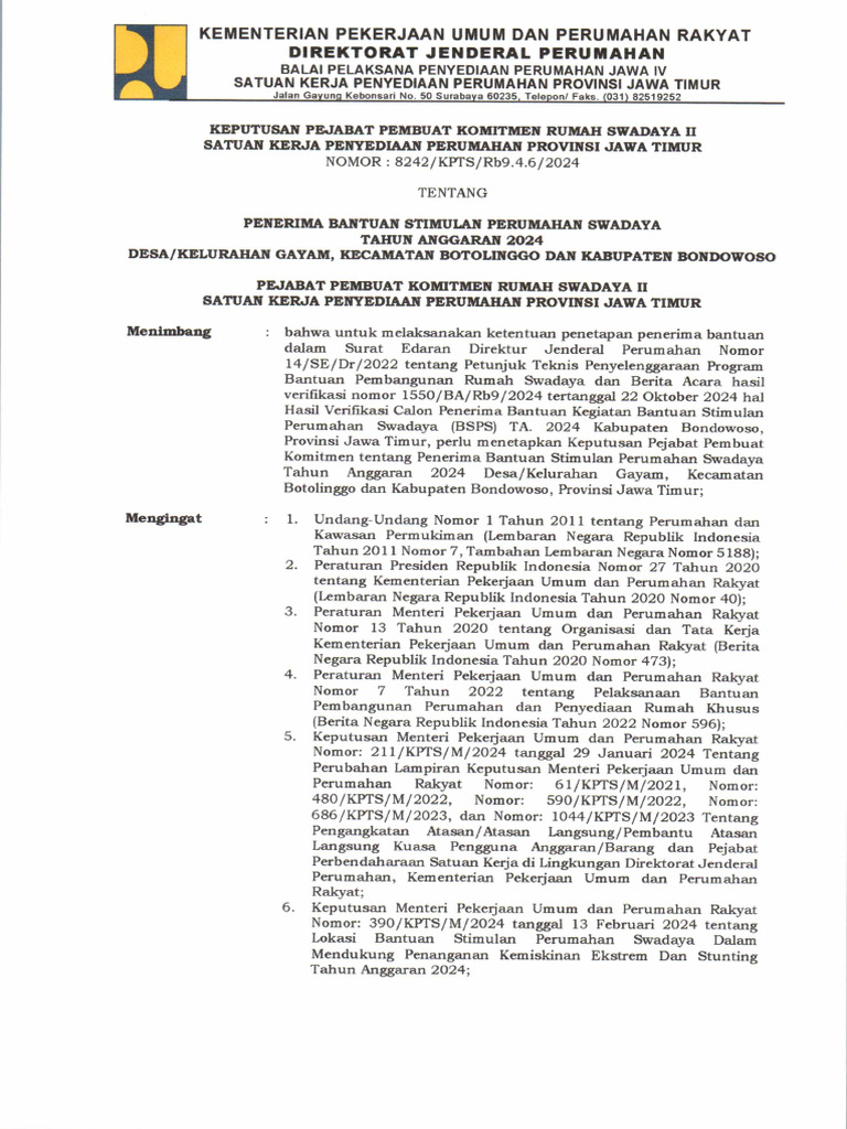 SK PPK Desa Gayam | PDF