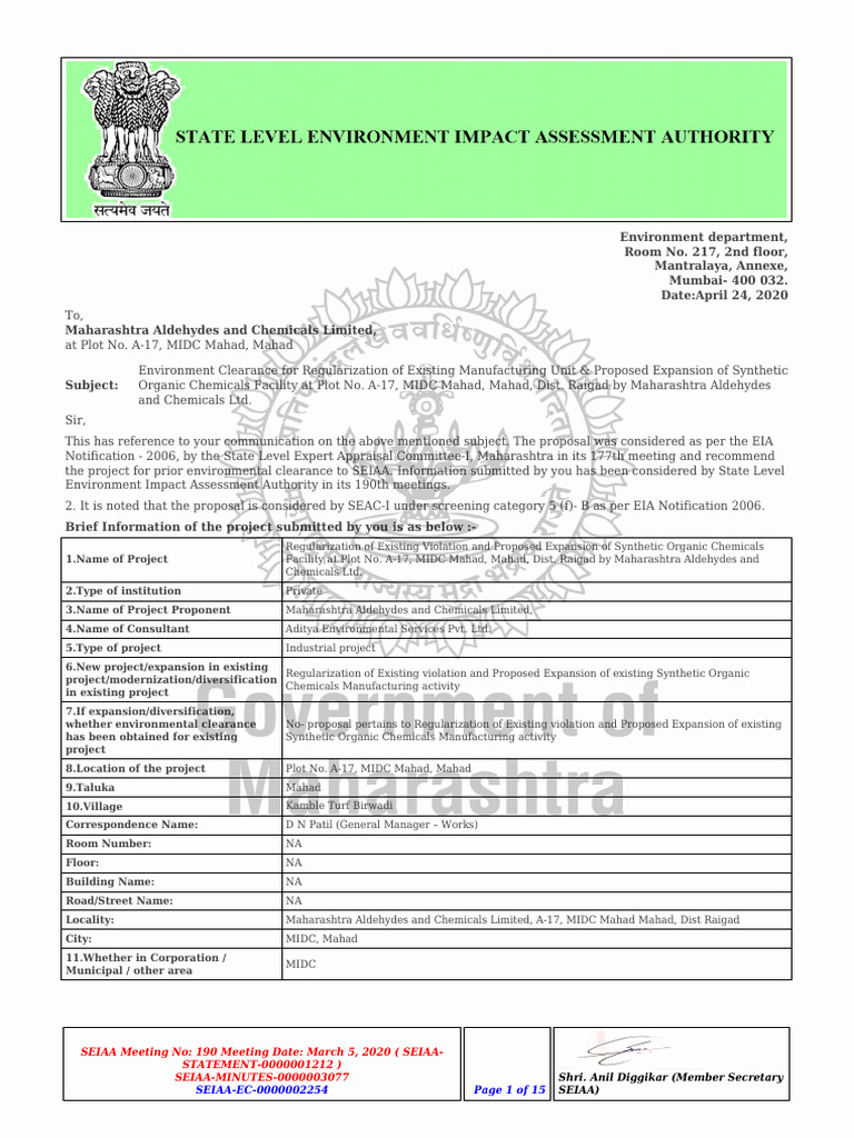 Seiaa Statement 0000001212 | PDF | Waste | Waste Management