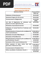 ACPC 2026-27 KeyDates | PDF | Educational Stages