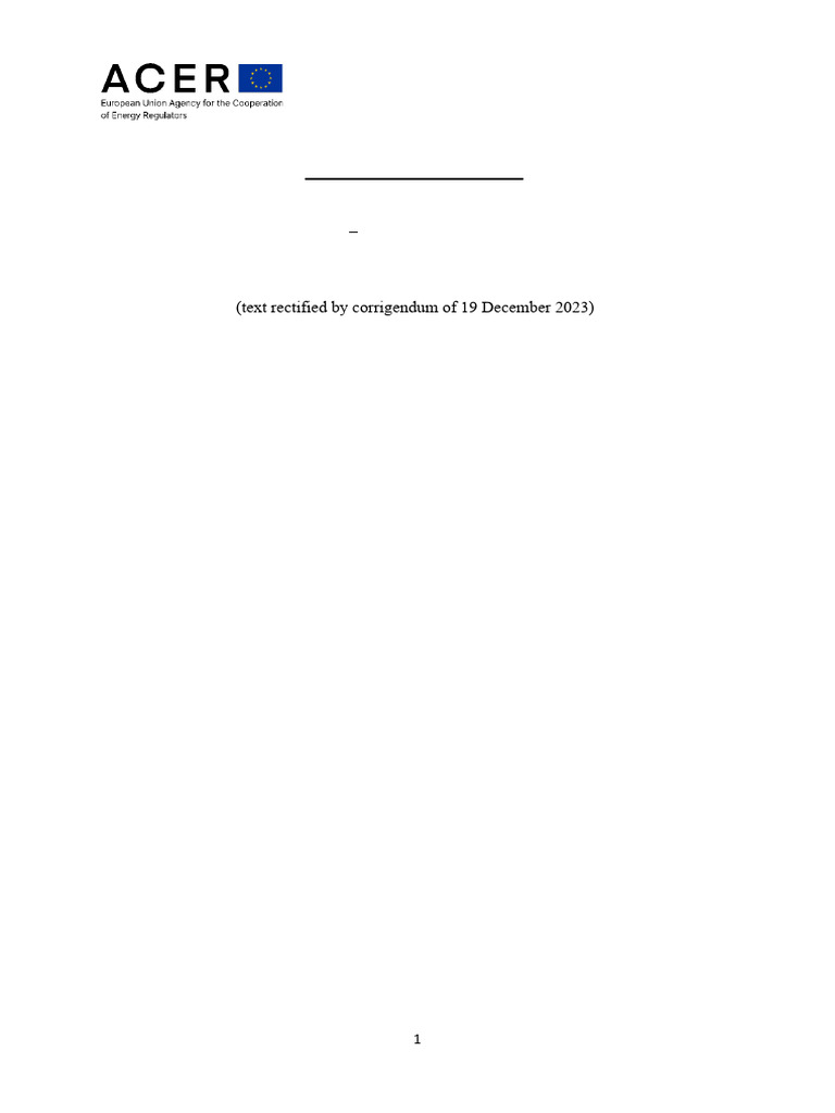 ACER Recommendation 03-2023 Annex 1 NC RfG Clean | PDF | High Voltage ...