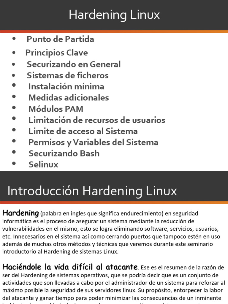 Seminario Hardening Linux | PDF | Sudo | Dirección IP