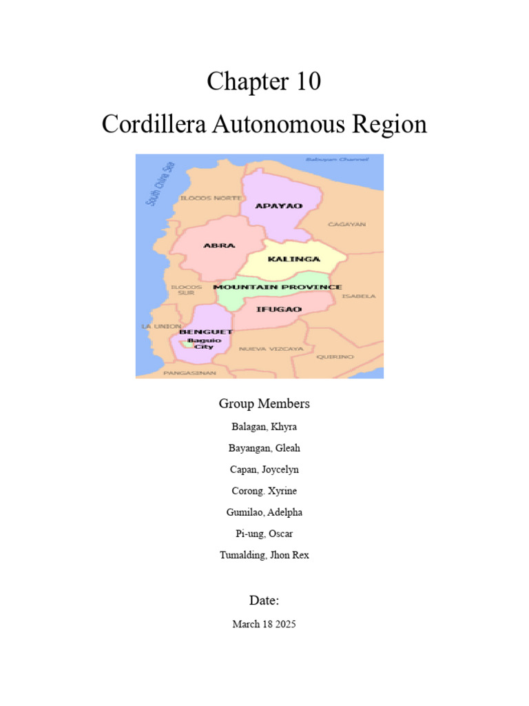 Cordillera Autonomous Region | PDF | Sustainability | Autonomy