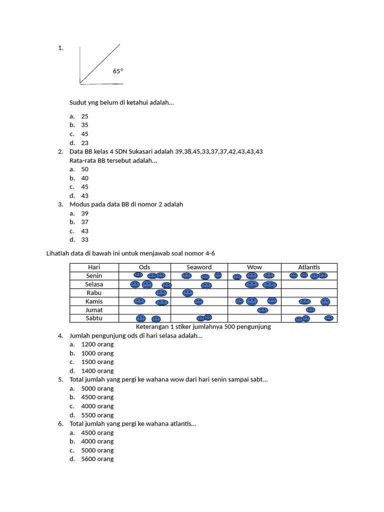 Soal Osn MTK SD | PDF