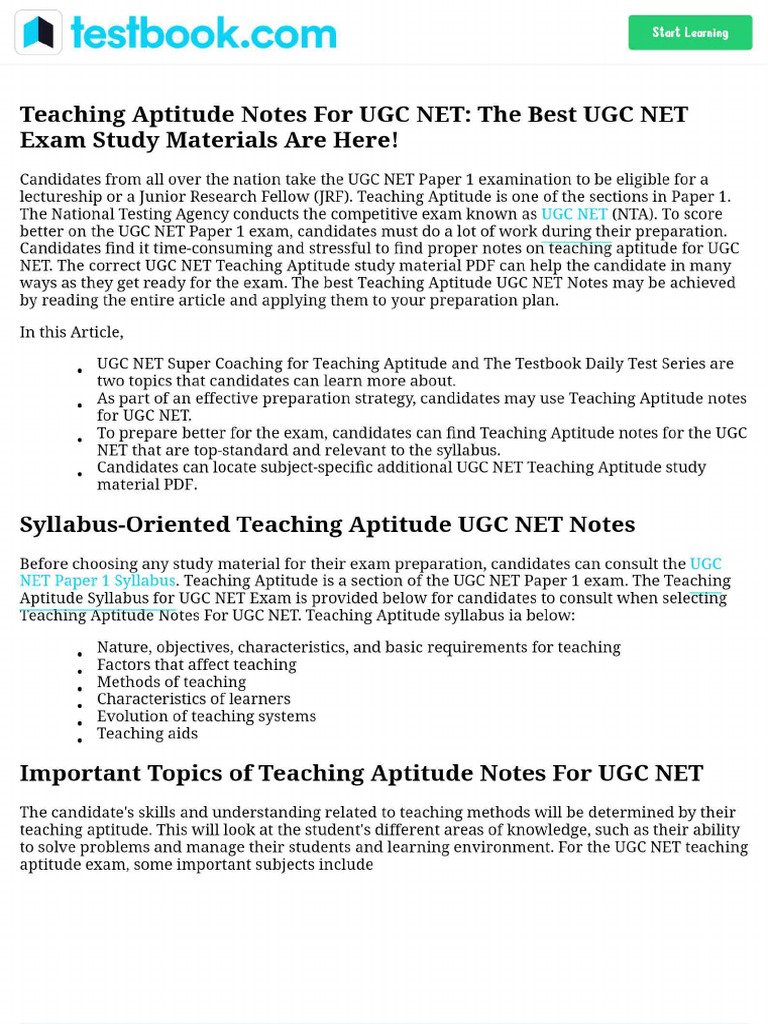 Teaching Aptitude Notes For UGC NET - The Best UGC NET Exam Study ...