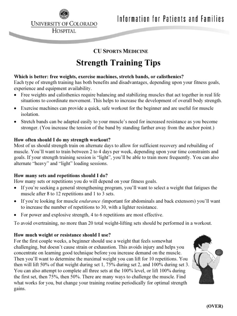 Strength Training Tips | PDF | Strength Training | Physical Exercise