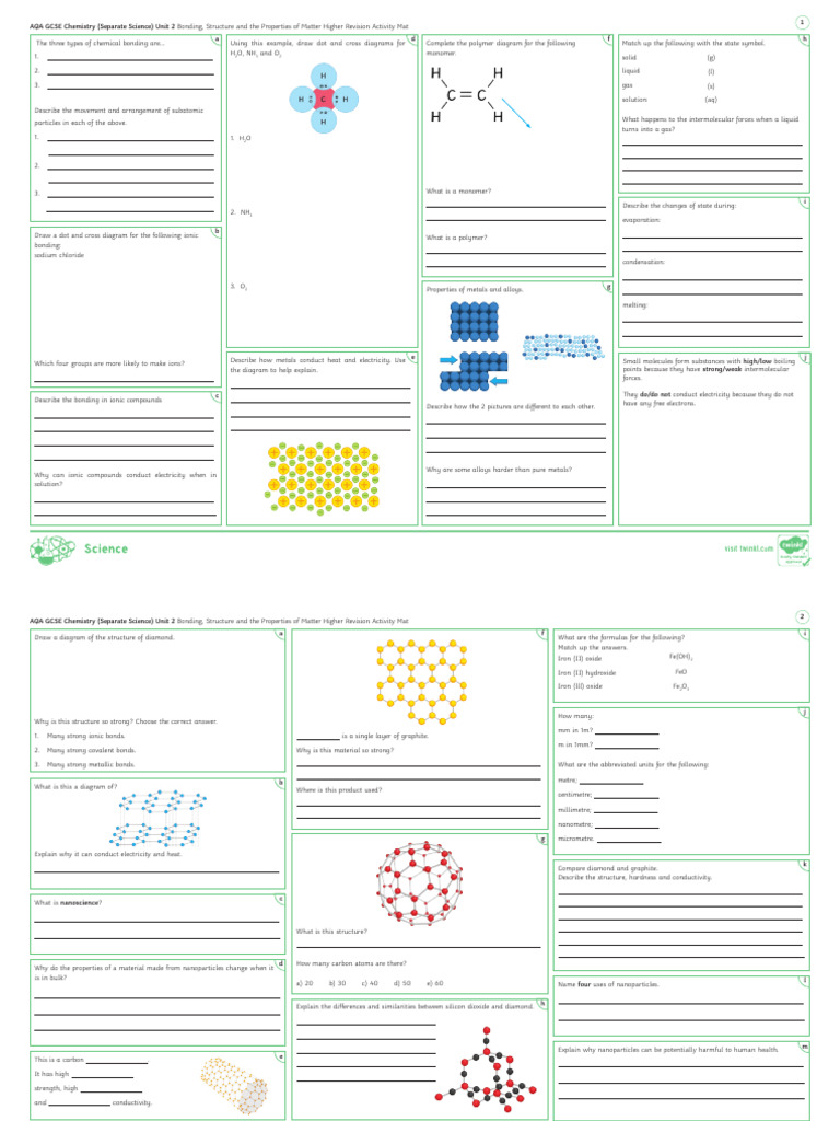 Topic 2 Bonding, Structure and Properties of Matter | PDF | Ion | Chemical Bond