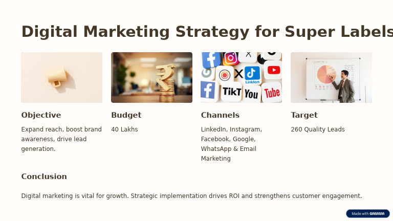 Digital Marketing Strategy For Super Labels | PDF