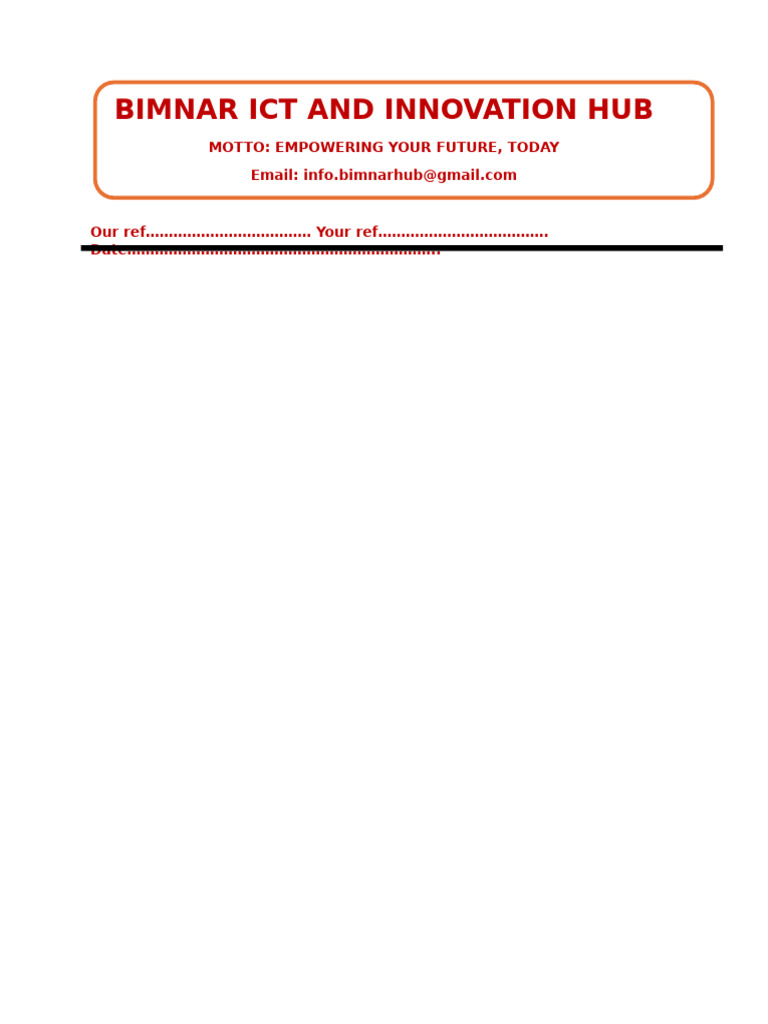 BIMNAR ICT Letter Head | PDF