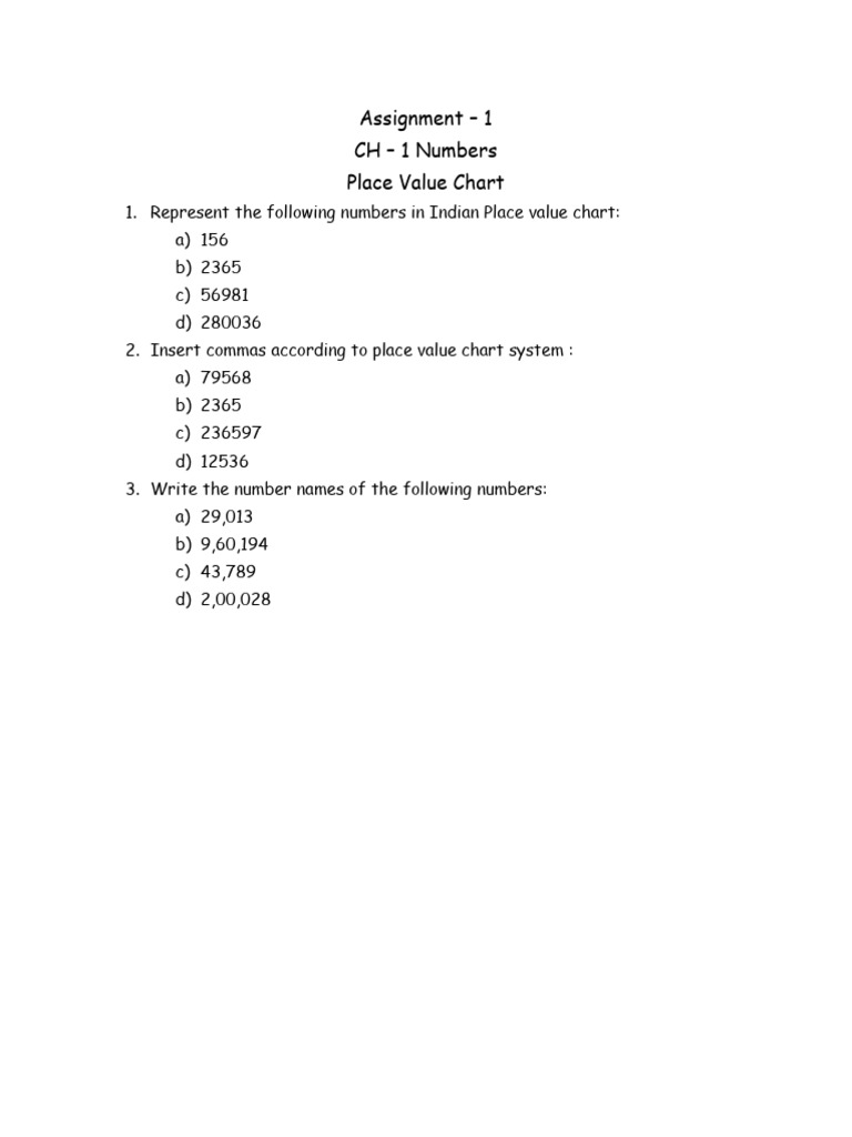 CH 1 Assignment 1 | PDF