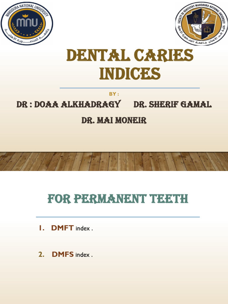 Dental Caries Indices Explained | PDF | Tooth | Medical Specialties
