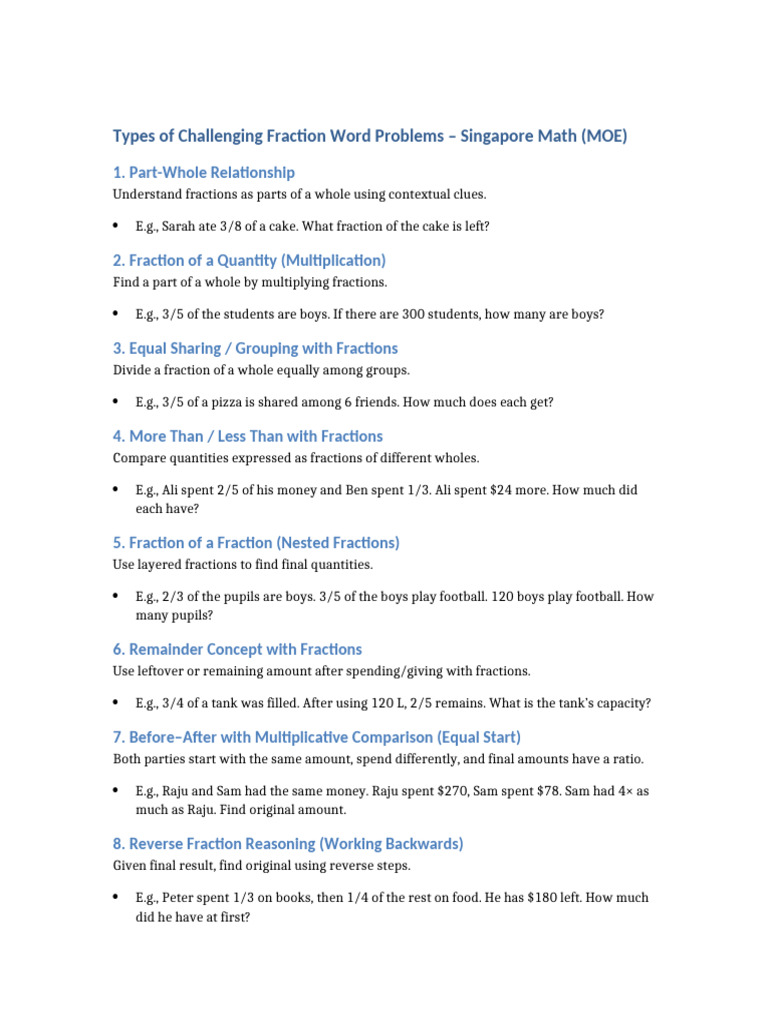 Fraction_Problem_Types_Singapore_Math | PDF