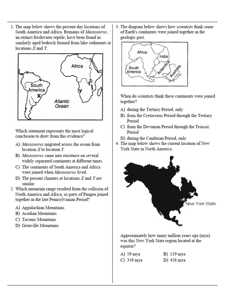continental-drift-questions | PDF | Plate Tectonics | Continent