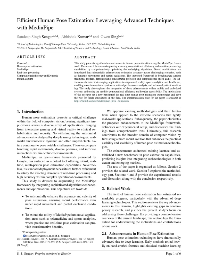 Efficient Human Pose Estimation Leveraging Advance | PDF | Mean Squared Error | Accuracy And ...