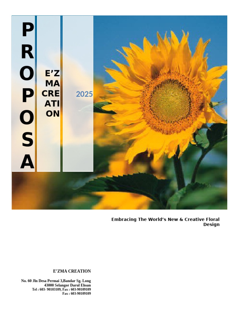 Proposal Flower Booth - Sbit Training Academy 2025 | PDF | Floristry ...