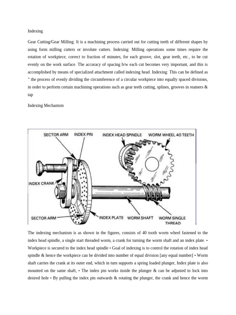 Demonstration On Indexing Mechanism | PDF | Gear | Mechanical Engineering