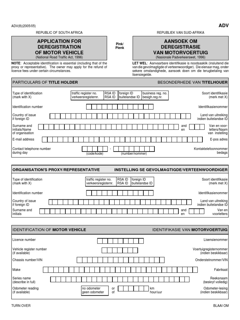 Deregistration Motor Vehicle Final2 | PDF