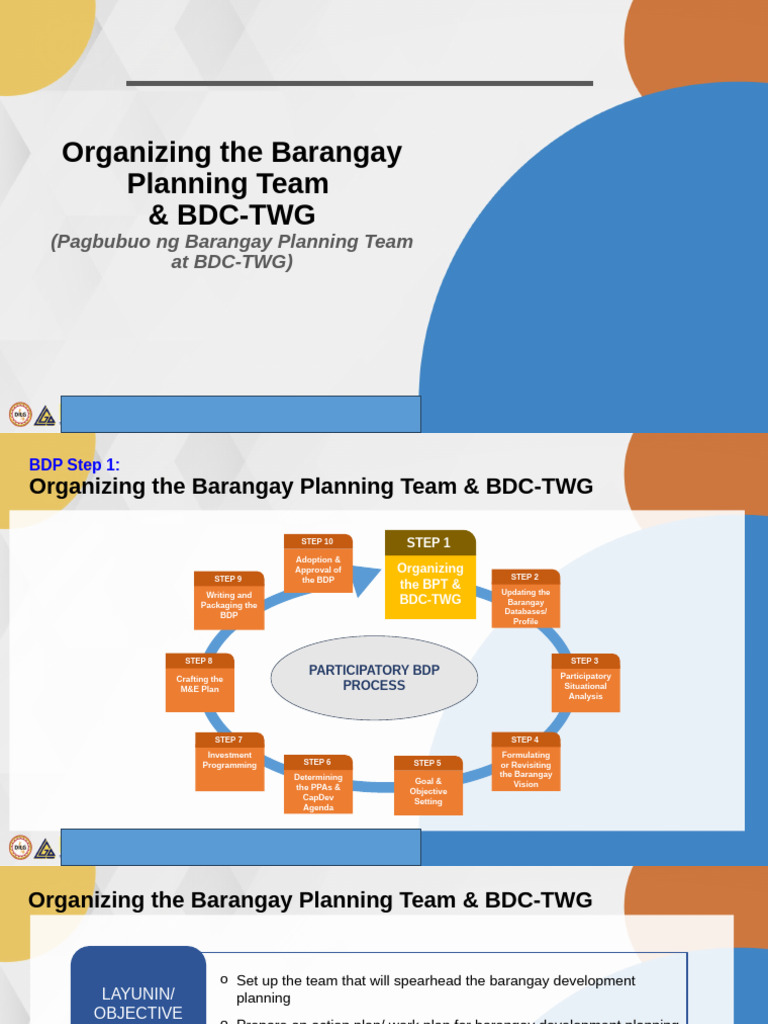 Organizing Barangay Planning Team Guide | PDF | Economies