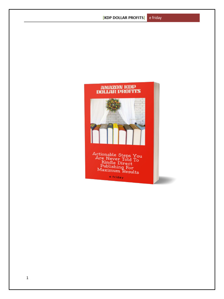Original Amazon KDP Amazon KDP 2 | PDF | Royalty Payment | Self Publishing