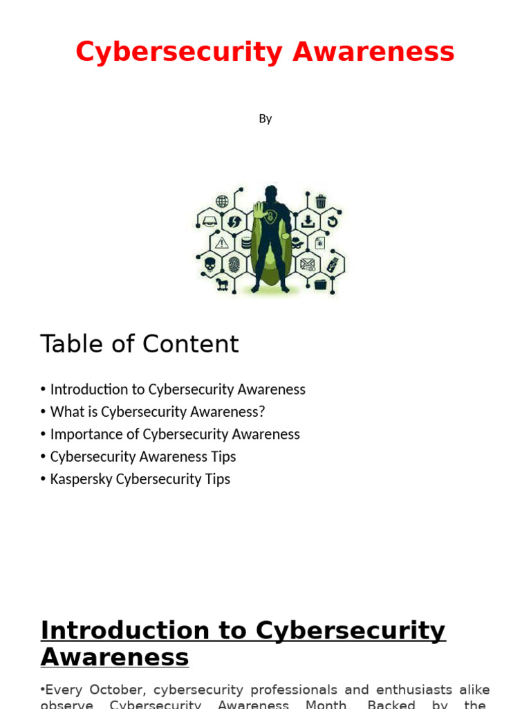 Cybersecurity Awareness | PDF | Security | Computer Security