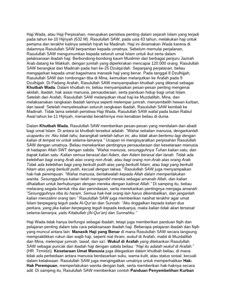 Haji Wada | PDF