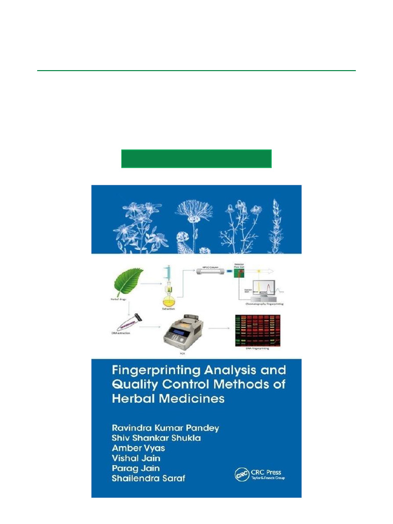 Fingerprinting Analysis and Quality Control Methods of Herbal Medicines ...