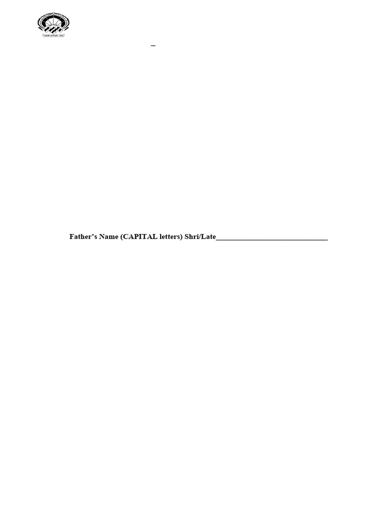 Migration Certificate Application Form | PDF