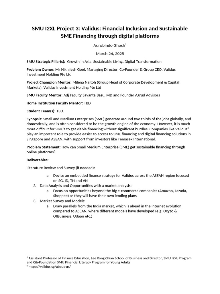 Validus Lending Project3 | PDF