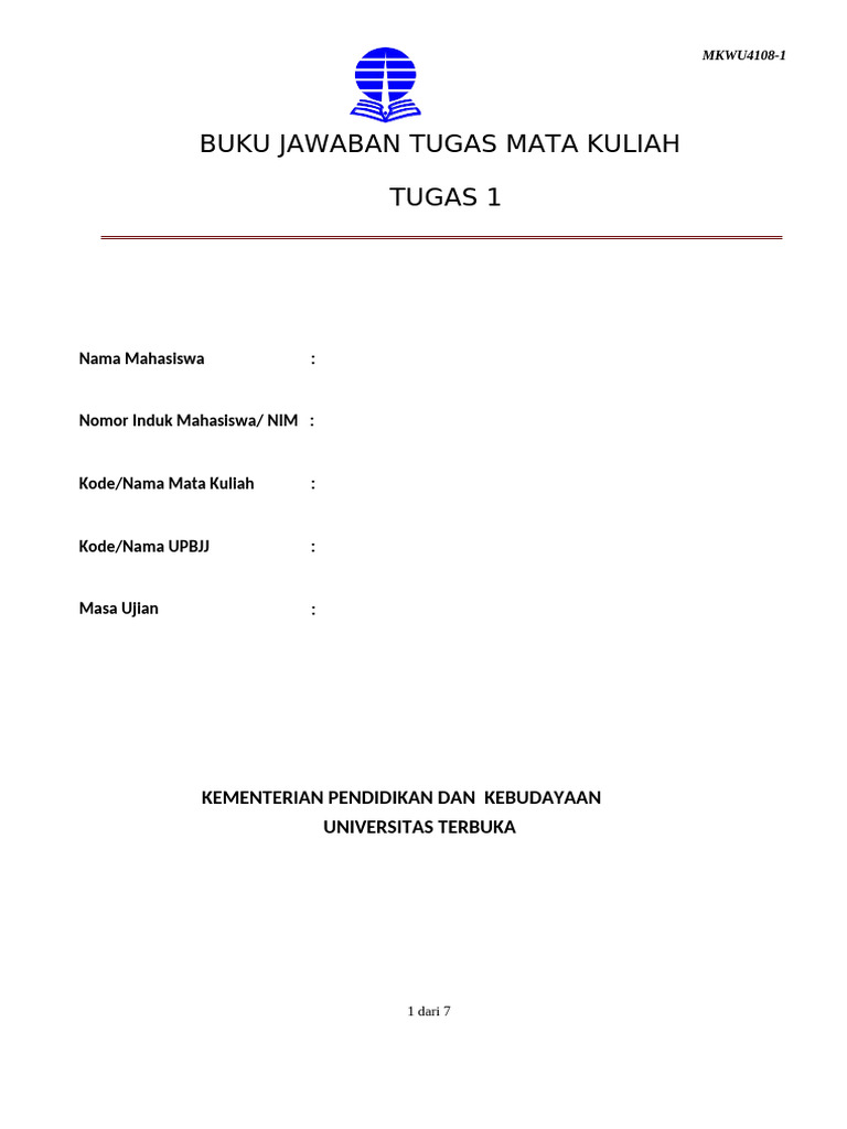 TMK 1 - Bahasa Indonesia Mkwu4108 | PDF