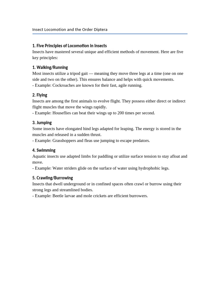 Insect_Locomotion_and_Diptera | PDF