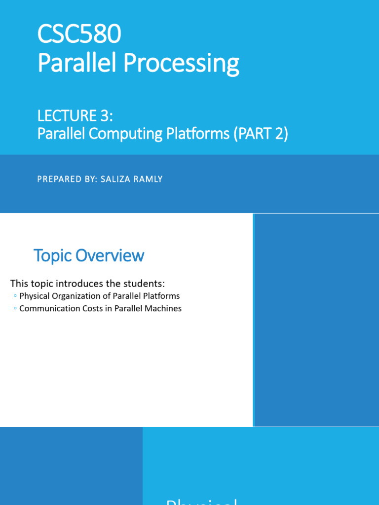 LECTURE 3 - Parallel Computing Platforms (PART 2) | PDF | Computer Network | Network Topology