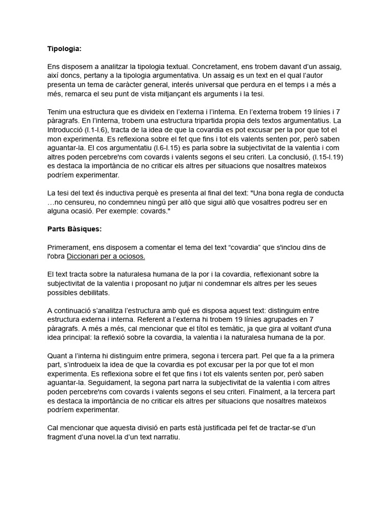 Comentari Valencià | PDF